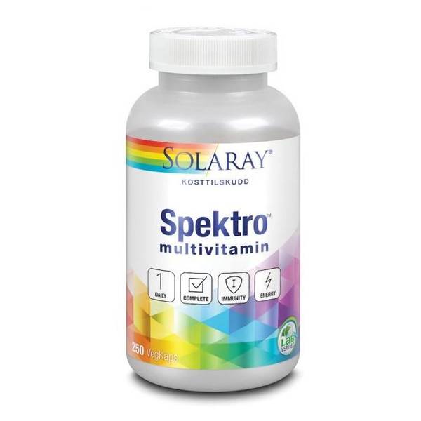 Solaray Spektro m/jern stor. Spektro er sammensatt utfra kroppens ...